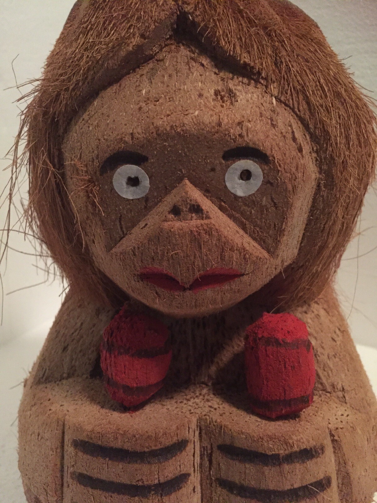 9” Hawaiian Coconut Shell Maraca Woman Musician Tiki Bar Luau Party | eBay