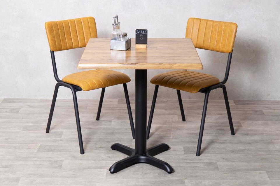CAFE TABLE SET PINE SQUARE ISOTOP TABLE AND TWO CHAIRS CHOOSE YOUR ...