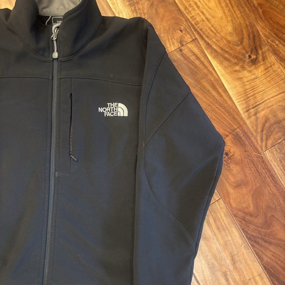 Men's The North Face TNF Full Zip Apex Soft Shell Jacket Black Size XS ...