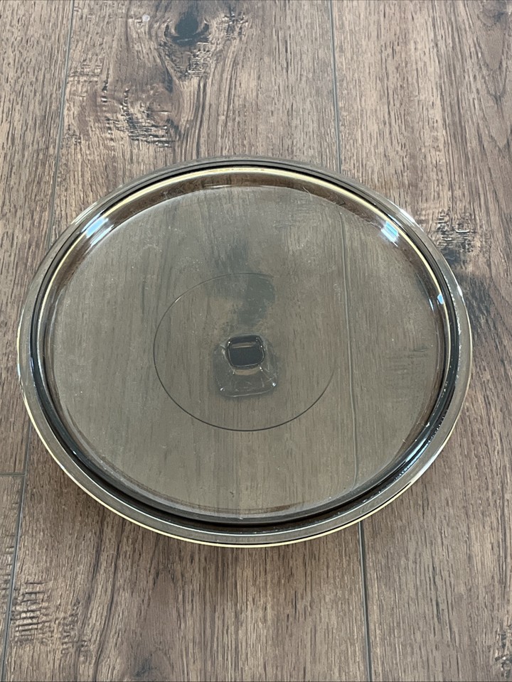 Vintage Anchor Hocking Amber Glass Lid Only for Casserole Dish 9" Round ...