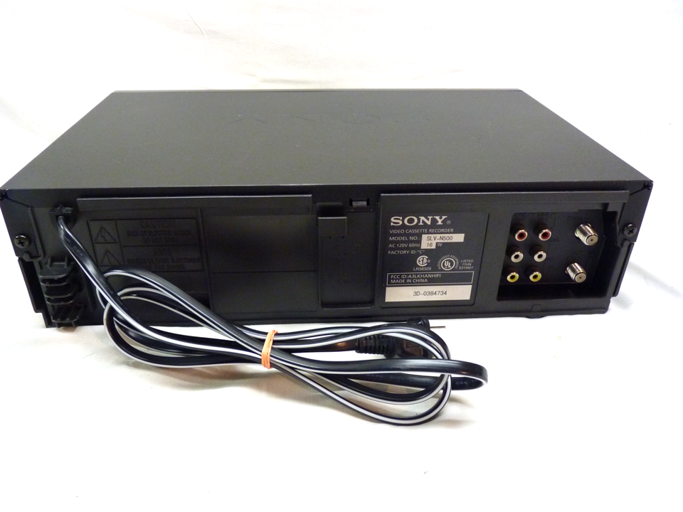SONY VCR HiFi Stereo w/Flash Rewind & New Blank Tape & AV Cords Nice ...