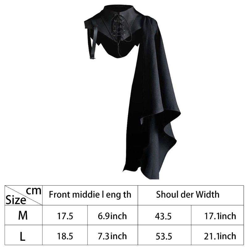 Mens Assassin Costume Pirate Cosplay Medieval Shawl Cape Gothic Cloak ...