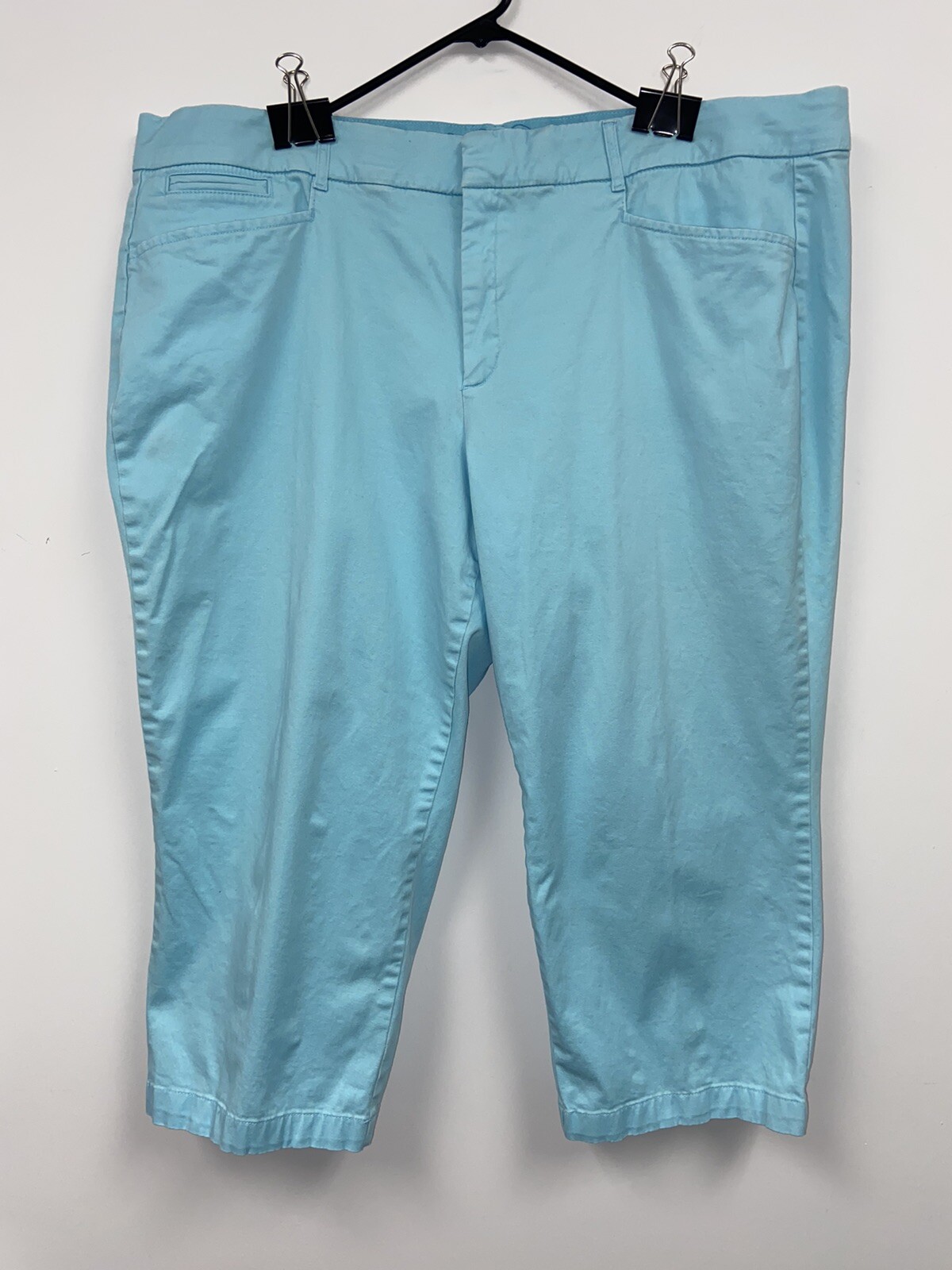 JM Collection Woman Turquoise Capri Bermuda Pants Siz… - Gem