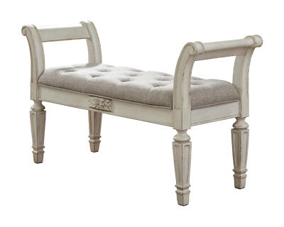 Signature Design by Ashley Traditional Realyn Accent Bench Antique ...