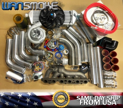 T4 Turbo Kit T76 Turbocharger 3" Vband for 7M-GTE 87-92 Supra MK3 MA70 ...