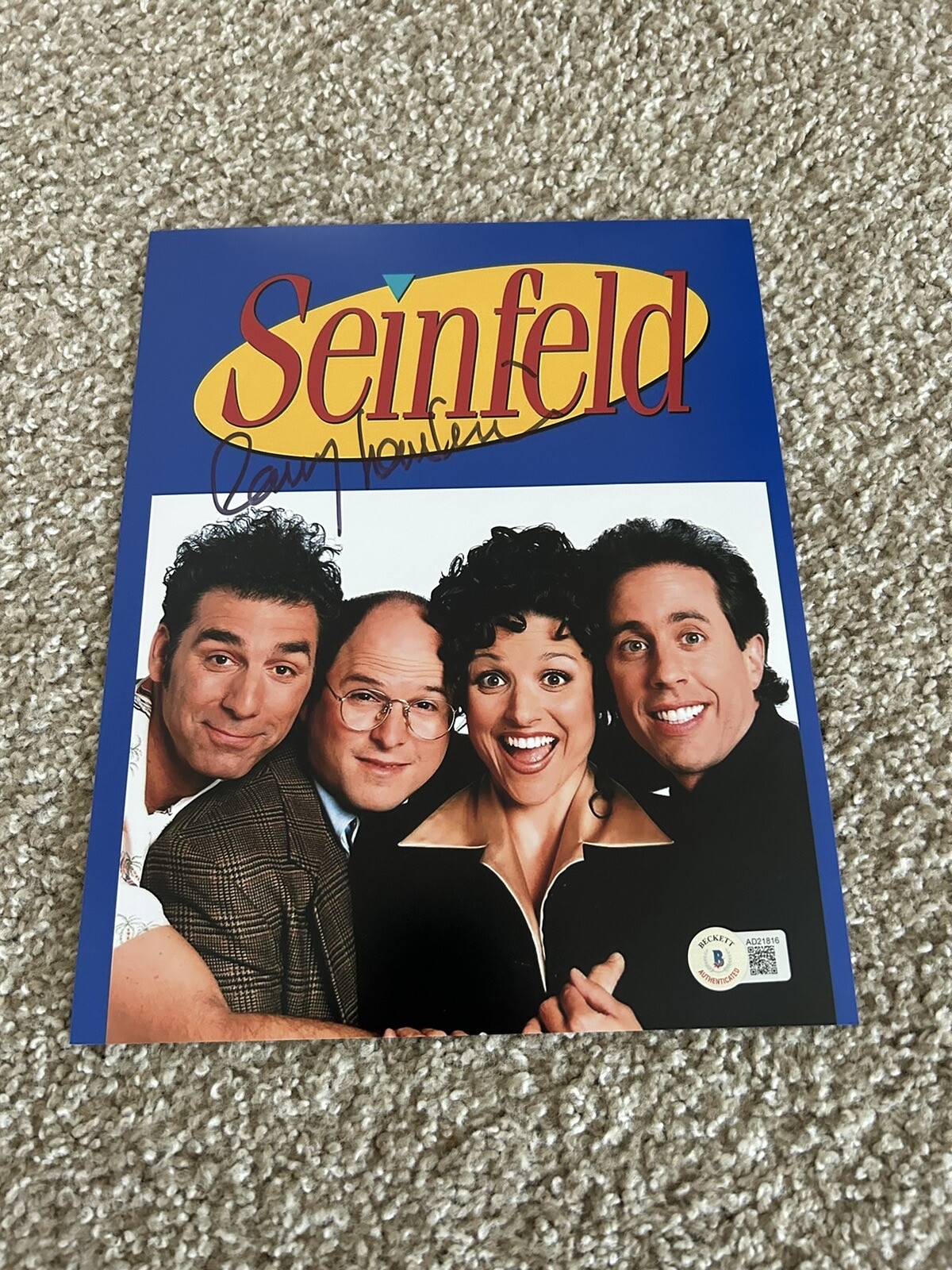 LARRY HANKIN Signed Autographed 8x10 Photo SEINFELD TOM PEPPER BAS ...