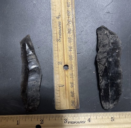 Mayan Obsidian Core Flaking Blades/ Razor Blades ; Pre-Columbian ...