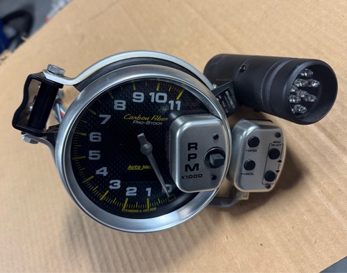 Auto Meter 6836 Carbon Fiber 5" Pro Stock 11,000 RPM Pedestal-Mount ...