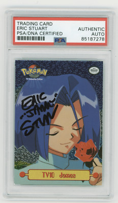 PSA Signed Eric Stuart James Pokemon Topps 1999 TV10 Squares And ...