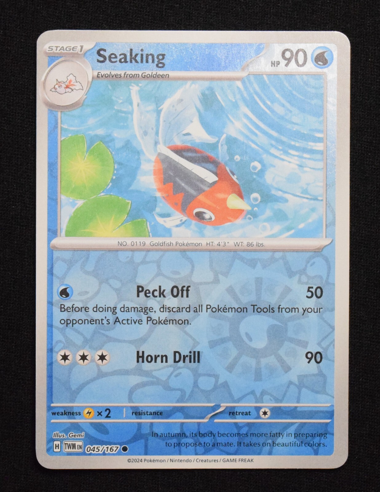 Pokemon TCG Seaking 045/167 2024 Twilight Masquerade Reverse Holo Common - NM | eBay