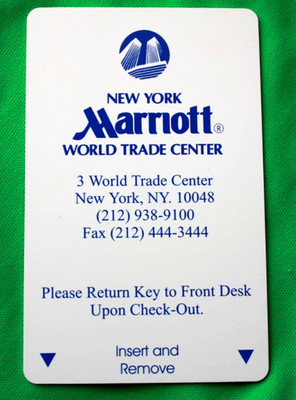 WTC New York City Marriott Hotel World Trade Center Access Room Key ...
