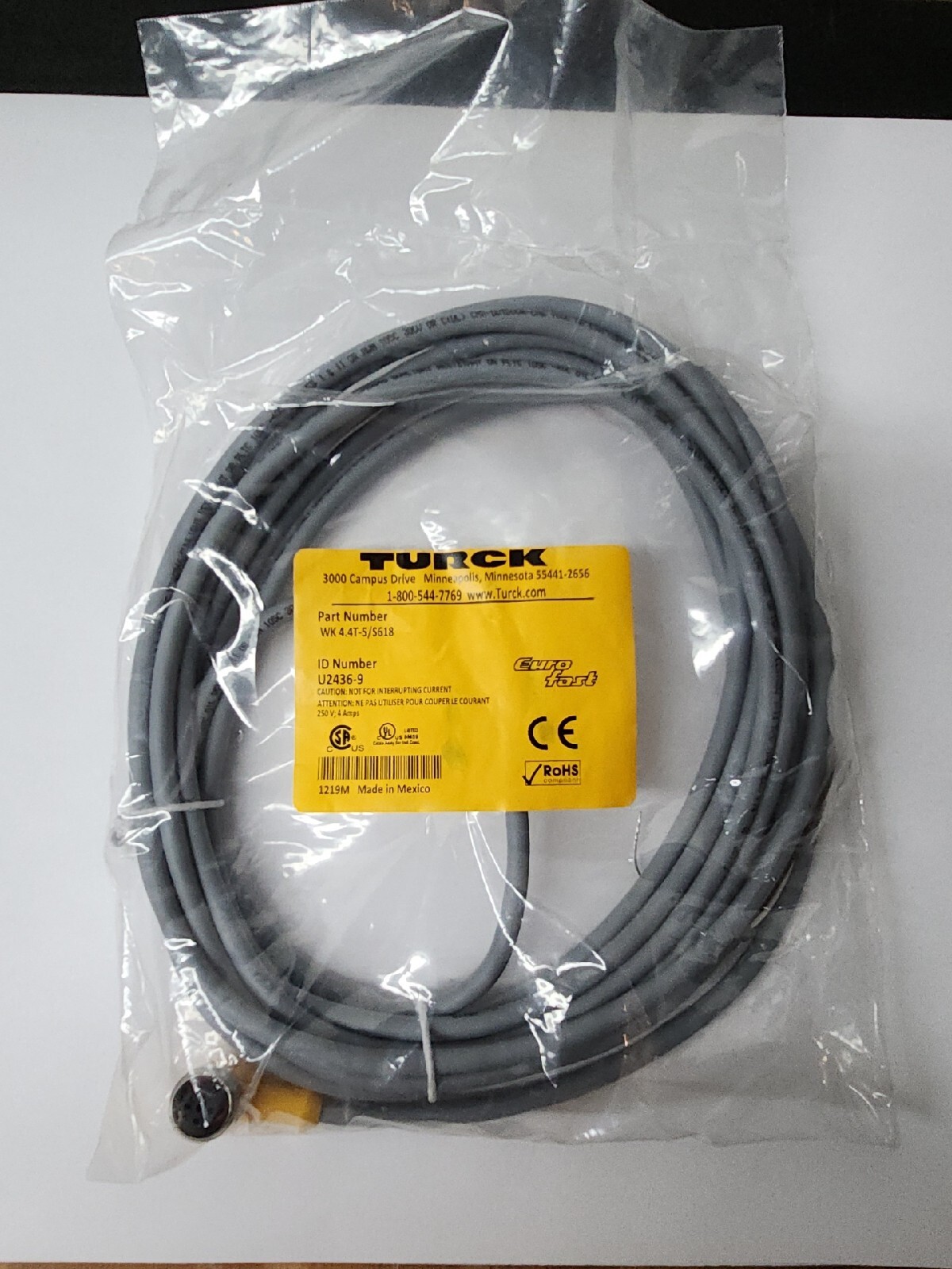 Turck WK 4.4T-5/S618 U2436-9 Free Shipping New | eBay