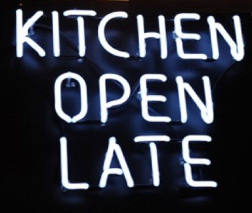 14"x10" White Kitchen Open Late Neon Sign for Restaurant Home Corridor ...