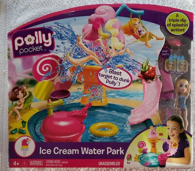 NEW 2010 Polly Pocket Ice Cream Water Park - Swimming Pool - RARE! | eBay