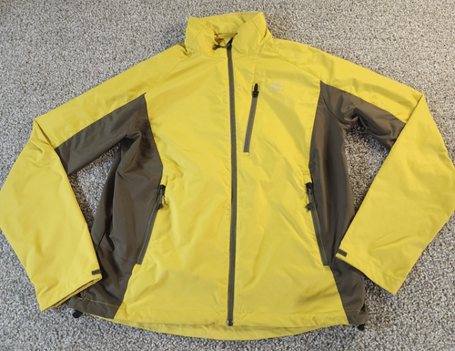 LL Bean Soft Shell Jacket Windproof Men M Full Zip Long Sleeve Yellow ...