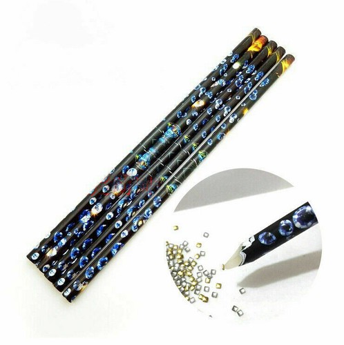 10*New Rhinestones Bead Picker Wax Resin Pencil Nail Art Dotting Tool ...