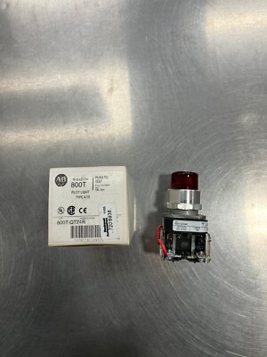 ALLEN BRADLEY 800T-QT24R PUSH TO TEST PILOT LIGHT RED 24VAC/DC 1NO/1NC ...