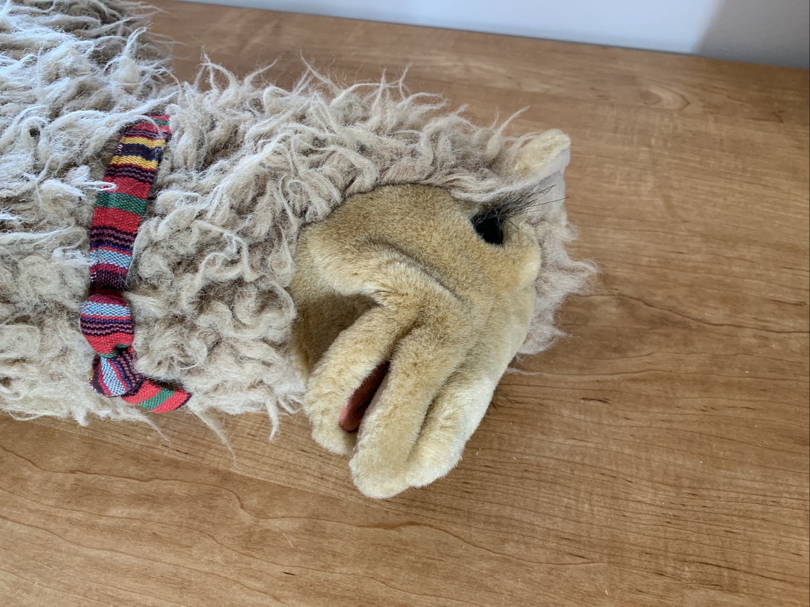 Folktails Folkmanis Llama Camel Sheep Hand Puppet Large Leather Hooves ...