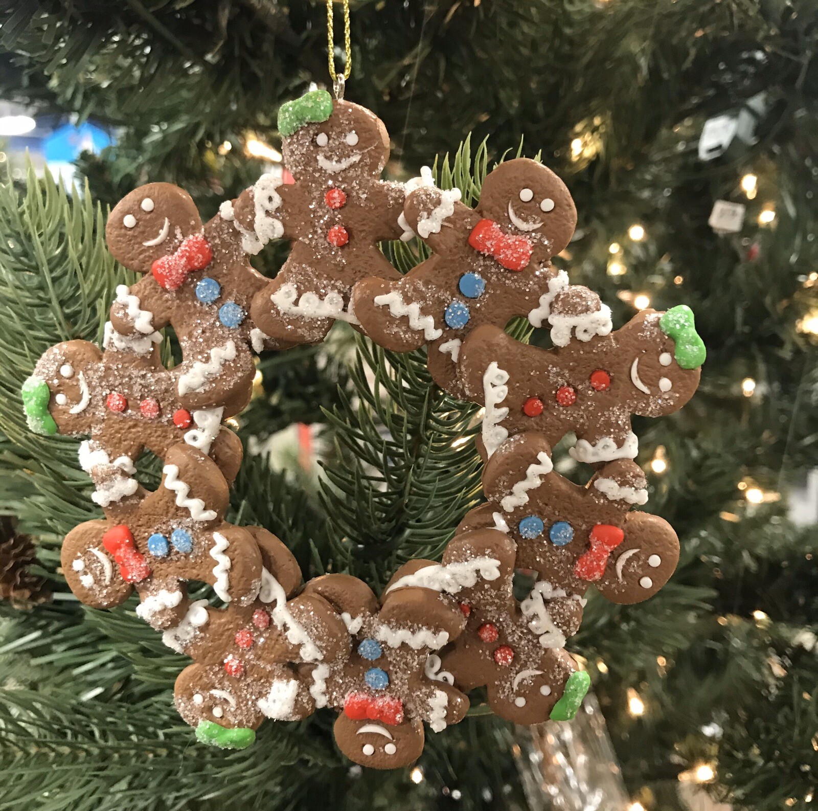 Gingerbread Man Wreath Chriatmas Tree Ornament | eBay