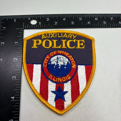 Vintage CITY OF WHEATON ILLINOIS AUXILIARY POLICE Patch (Law ...