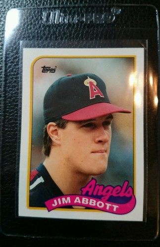 1989 TOPPS TRADED #2T JIM ABBOTT ROOKIE CARD RC CALIFORNIA ANGELS GEM ...