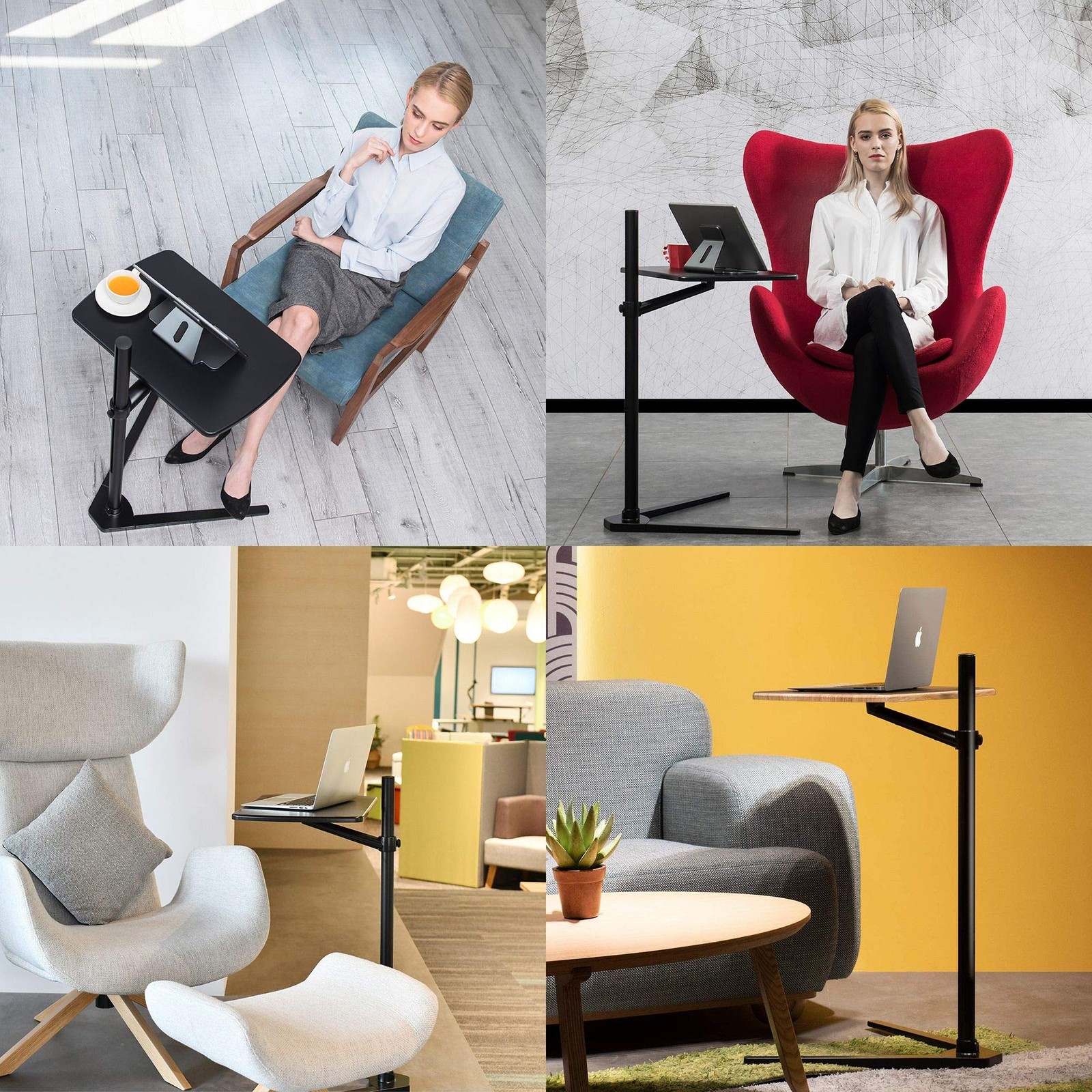 MagicHold UP-8S Aluminum Height Adjustable Laptop Floor Stand - Black ...