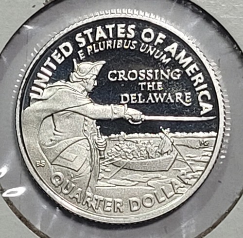 2021-S Delaware Crossing ATB Washington Silver 25c Proof Quarter Choice ...