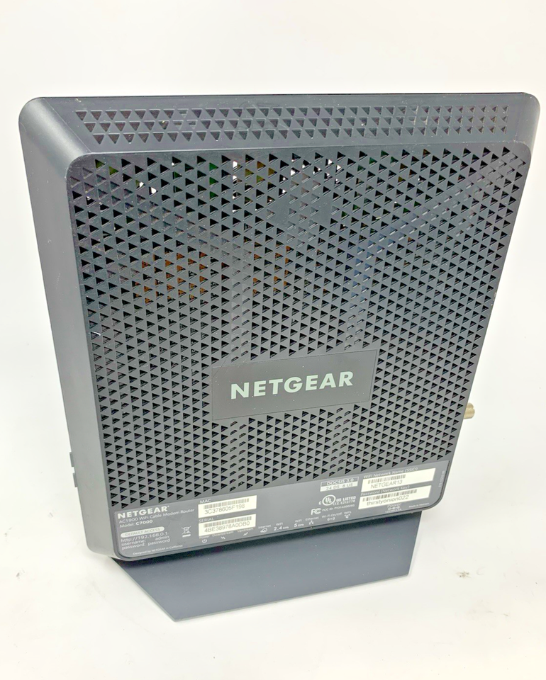 NETGEAR Nighthawk C7000 AC1900 Wi-Fi Cable Modem Router Black-B | eBay
