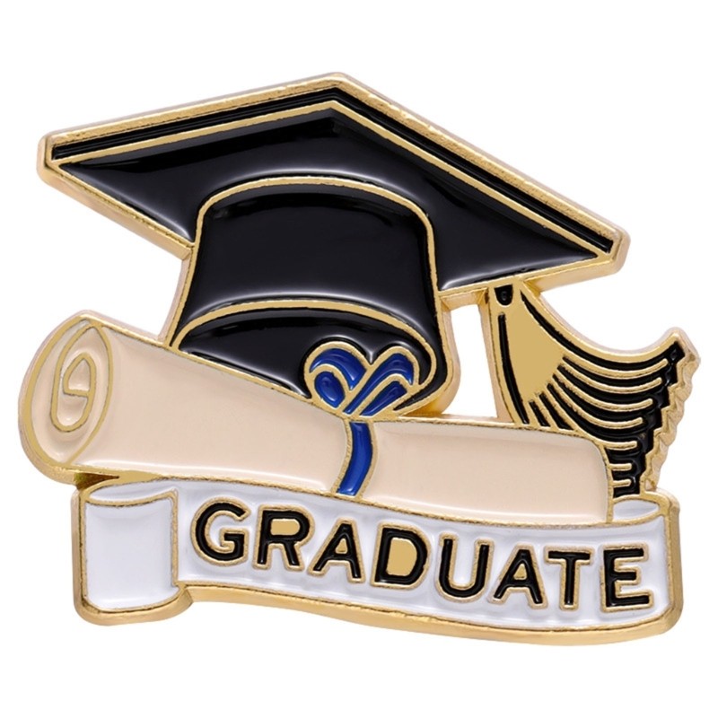 Graduate Enamel Lapel Pin Gift for Student, Graduation Gown Decorative ...