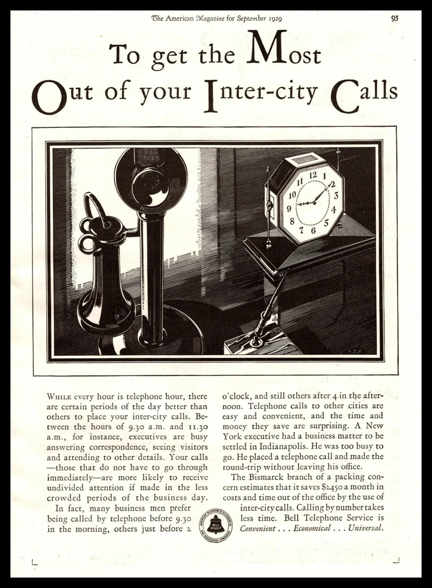 1920s Telephone Ad
