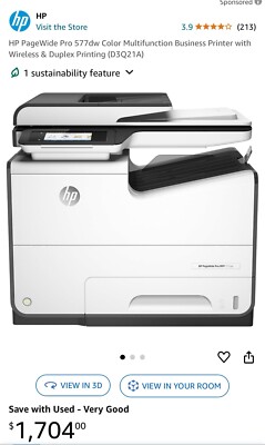HP PageWide Pro MFP 577dw Color Multifunc Buss Printer With W/L Duplex ...