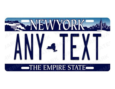 New York Personalized License Plate ANY TEXT Custom Customized Auto Tag ...
