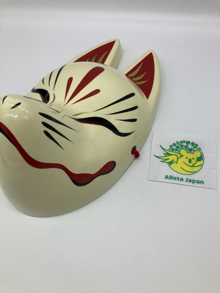 Komendo Full Face Hand Painted Japan Fox Mask Suzune Kitsune Party | eBay