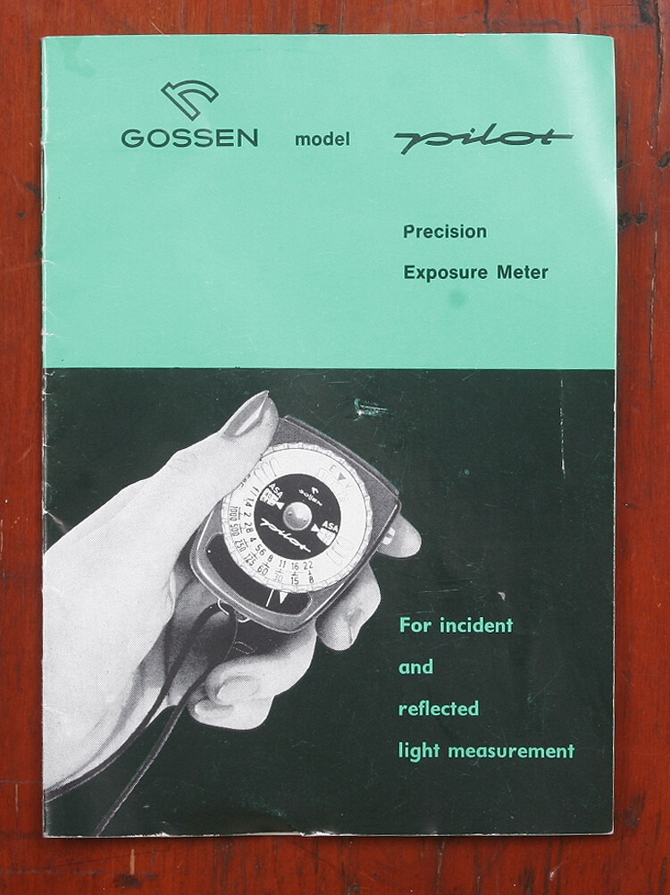 GOSSEN PILOT EXPOSURE METER INSTRUCTION BOOK/164575 | eBay