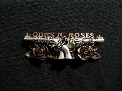 GUNS N' ROSES VINTAGE 1989 OFFICIAL PIN BUTTON BADGE POKER AXL SLASH UK ...
