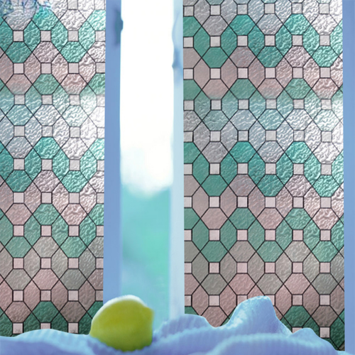 1 Roll Window Privacy Film Static Cling Glass Sticker Rhombic Texture ...