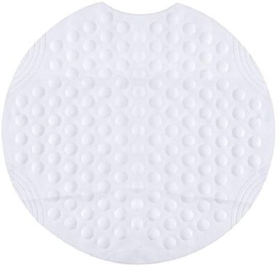 Bubble Bath Mat Round White Non-Slip Extra Soft Shower Mat 55cm With ...