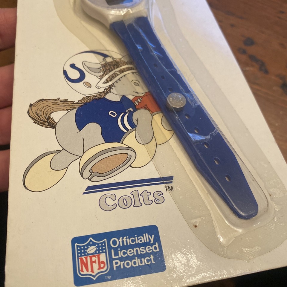 Rare: Vintage 1983 NOS Indianapolis Colts Mascot Watch NFL Huddles ...