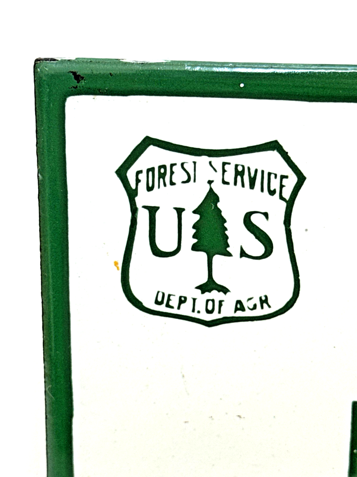 VINTAGE UMPQUA OREGON US FOREST SERVICE US PORCELAIN ENAMEL SIGN 12 ...