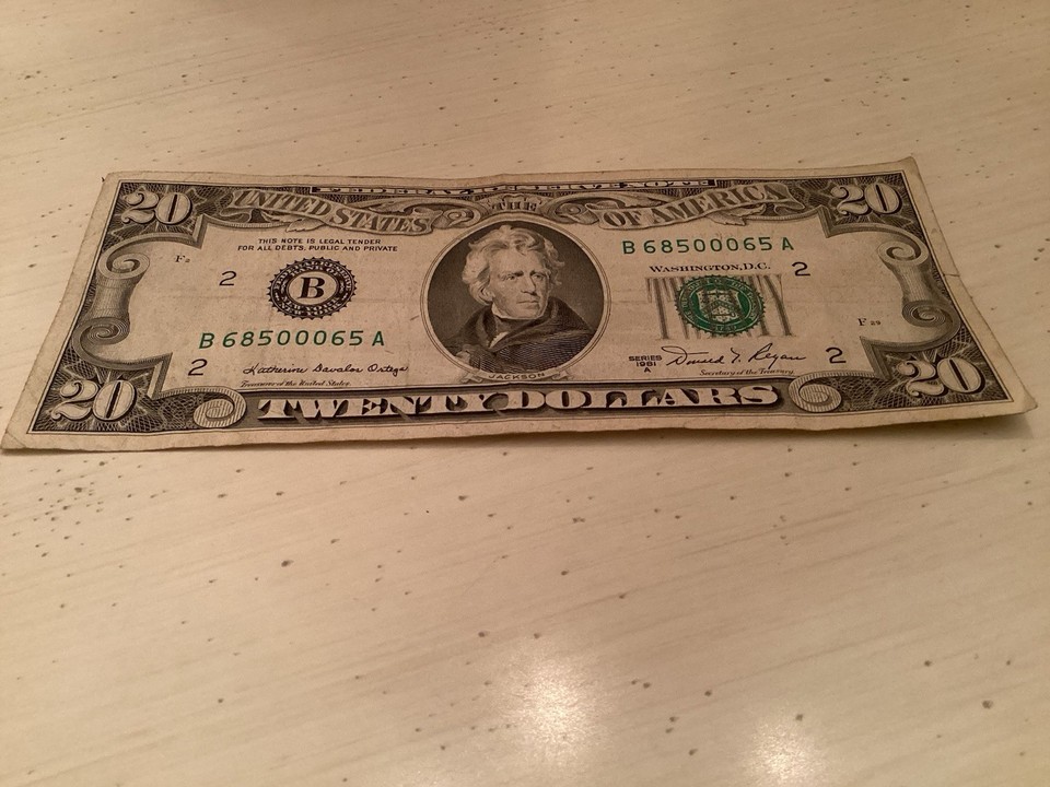 1981-B One $20 Dollar Bill Old Style Note - Banks | eBay