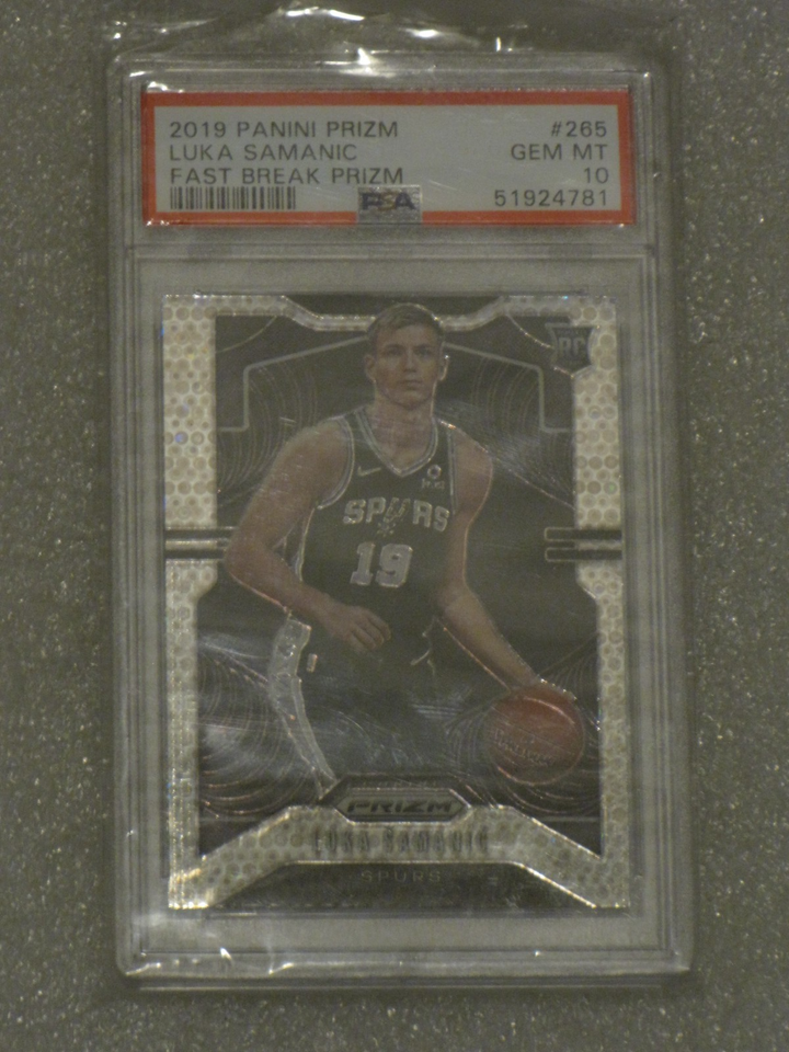 2019 Panini Prizm Luka Samanic #265 PSA GEM MT 10 Fast Break Prizm RC ...
