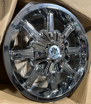 (QTY 1) Mayem Arsenal 8104 Chrome Wheel Rim 17x9 5x127/139.6 -12mm | eBay