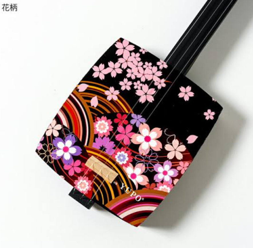Kojami Sanshin Floral Pattern 2/3 Scale Japanese Traditional Technique ...