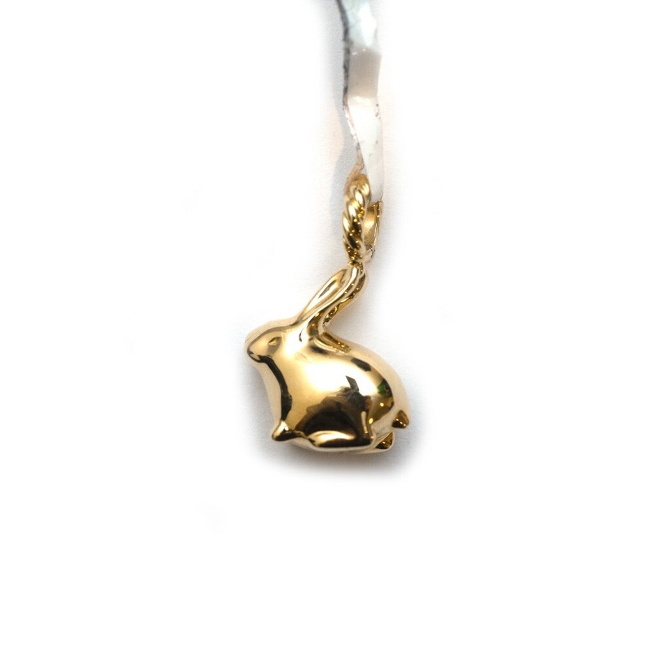DAVID YURMAN New 18K Yellow Gold Bunny Rabbit Charm Enhancer Pendant | eBay