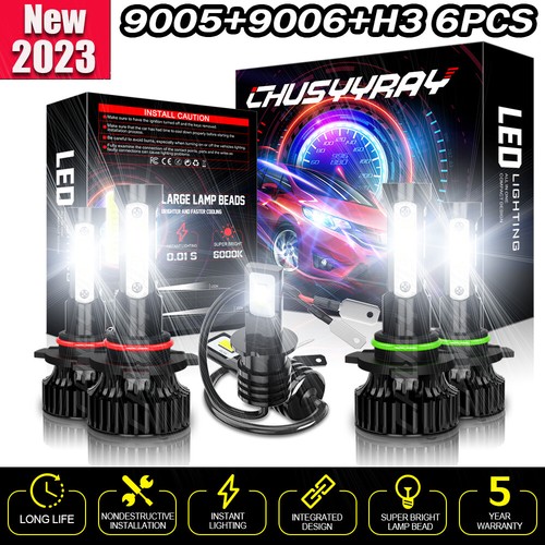 For Lexus SC300 1994-2000 6000K LED Headlights + Fog Lights Bulbs Combo ...