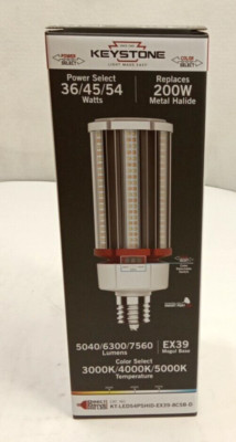 Keystone KT-LED54PSHID-EX39-8CSB-D 36/45/54W HID LED Lamp Color & Power ...