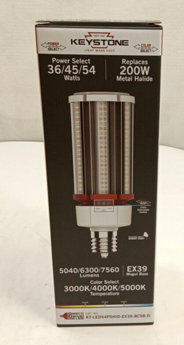 Keystone KT-LED54PSHID-EX39-8CSB-D 36/45/54W HID LED Lamp Color & Power ...