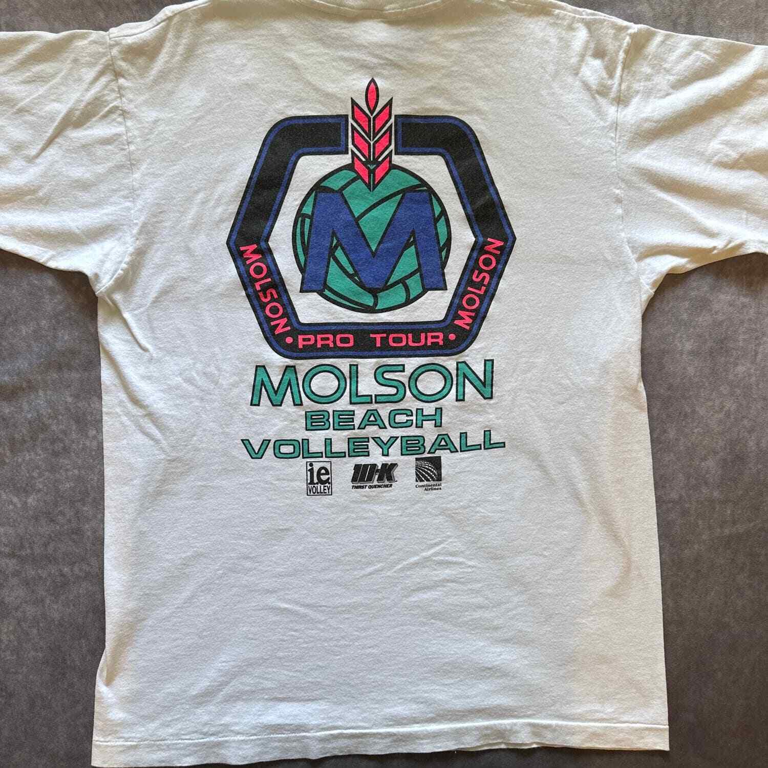 Vintage Molson Beach Volleyball Pro Tour T-Shirt - Gem