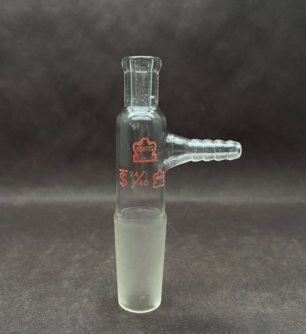 Kontes 24/40 Glass Thermometer Inlet Adapter w/ Hose Connection, 195500 ...