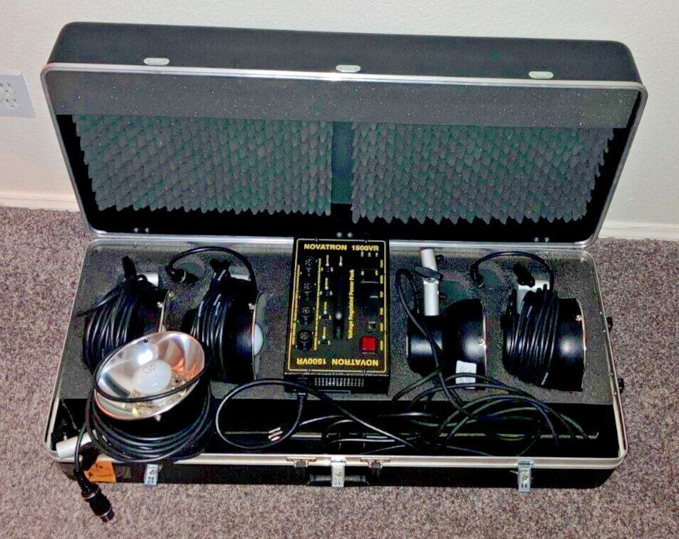 Novatron 1500VR 5 Light System Studio Lighting Kit Still Photography w ...